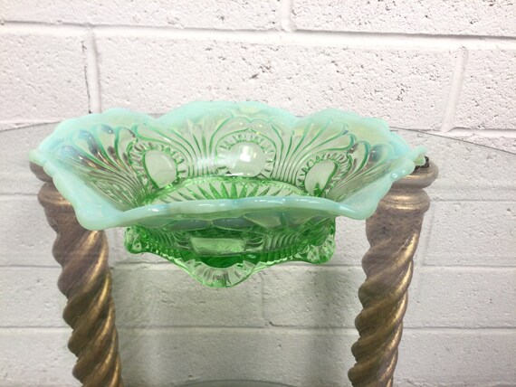 Jefferson Glass Tokyo Green Opalescent Antique Green Glass - Etsy