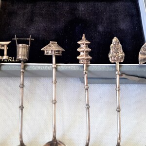 Sterling Silver Demitasse Spoon Set of 6 / Sakai Silversmiths Japan ...