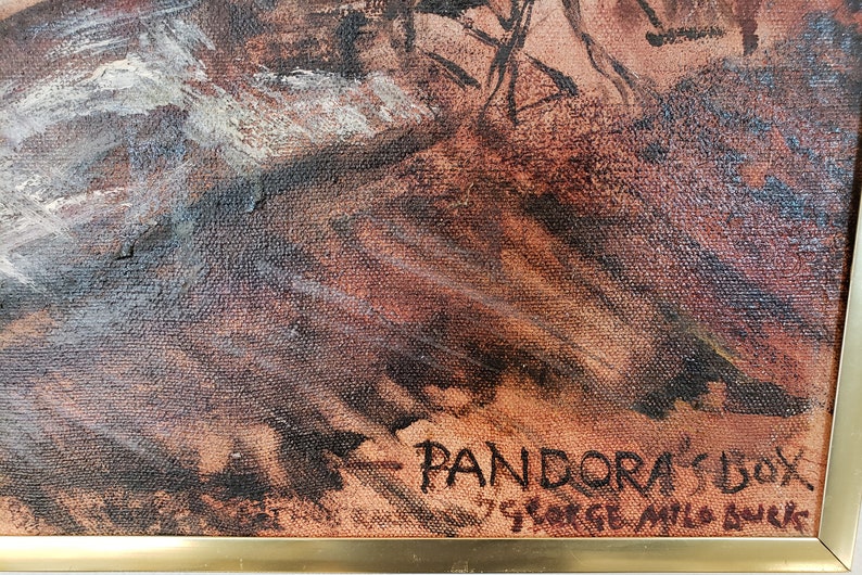 George Milo Buck Oil on Canvas Painting / Pandora's Box / | Etsy