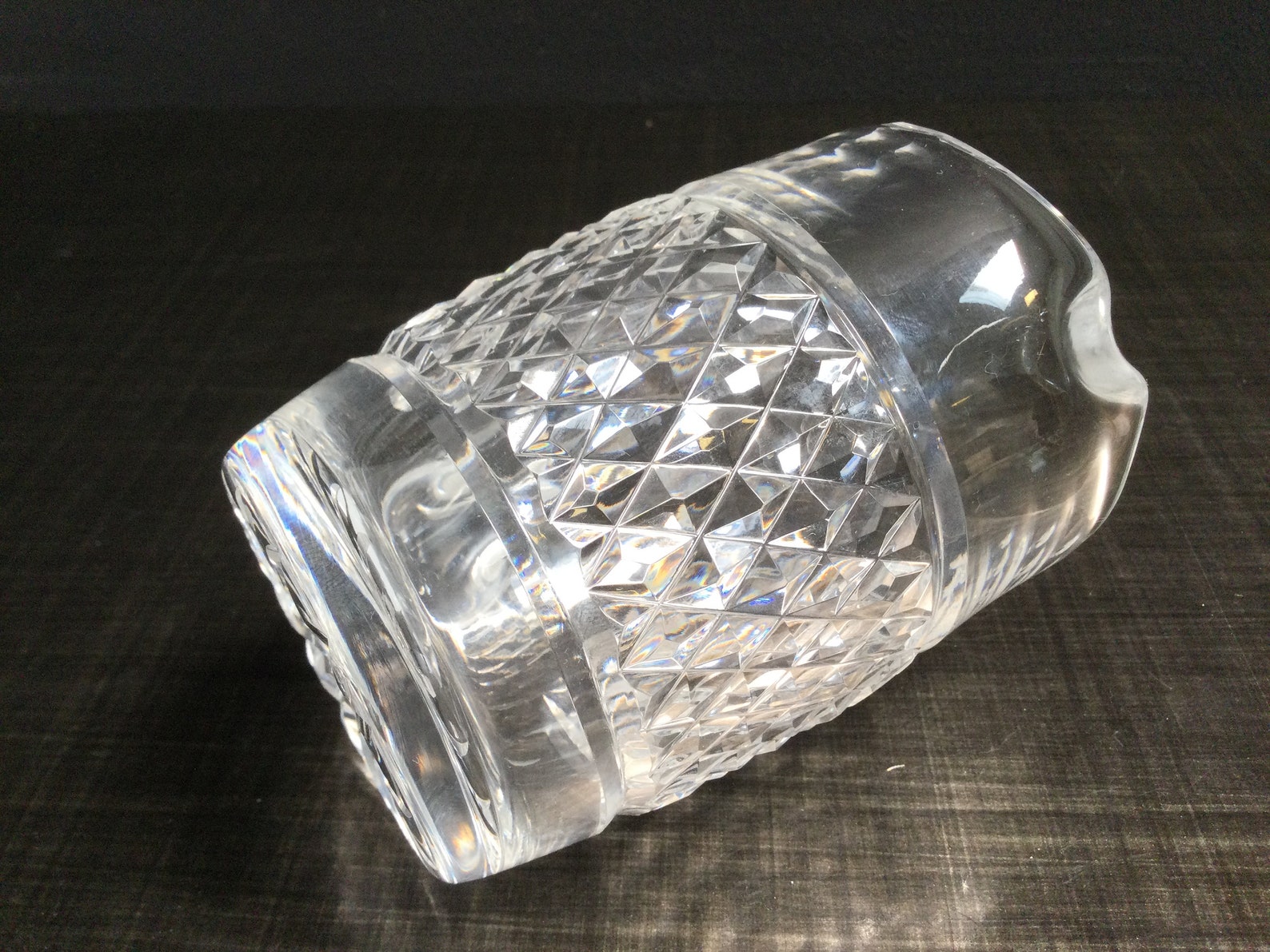 Waterford Crystal Creamer Pitcher Cut Crystal Diamond Pattern 6oz Irish ...
