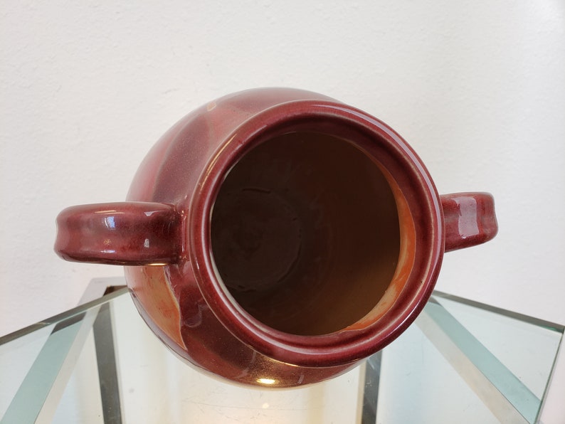 G Russell Pottery Vessel / Mandarin Orange Drip Glaze / Home - Etsy