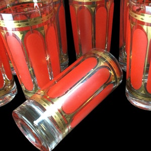 Fred Press Signed Barware Set of 8 Glasses & Carrier Caddy ~ Mid ...