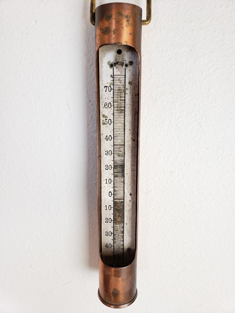 Taylor Hanging Thermometer Copper / Rustic Copper Home Decor / | Etsy