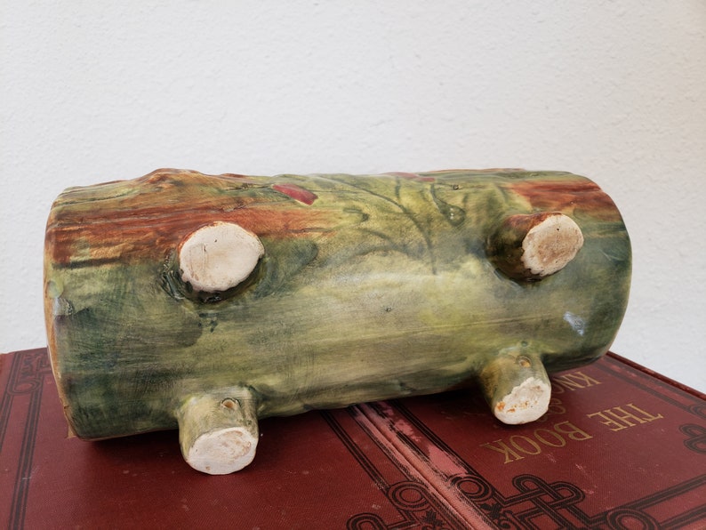 Weller Woodcraft Pottery Leaf Log Planter Box Vase / Organic - Etsy