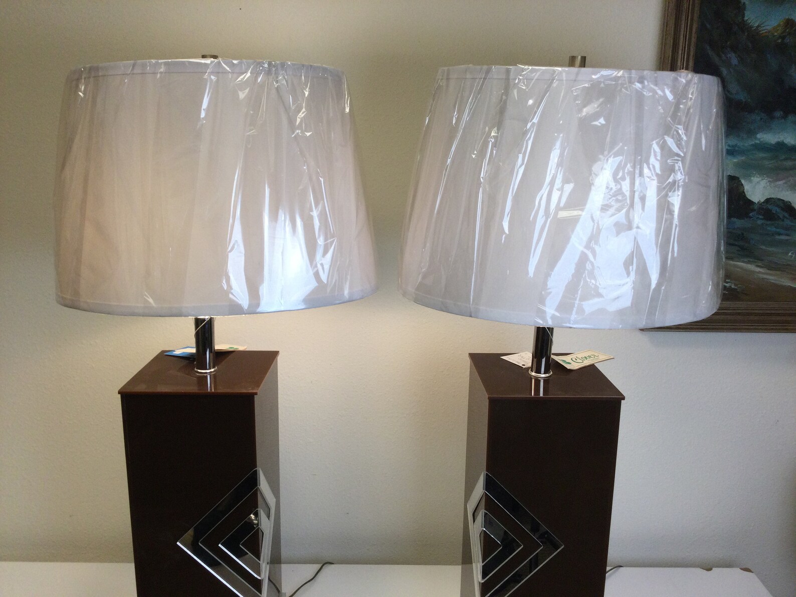 1970s Clover Lamp Co Table Lamps Pair & Shades Like New - Etsy