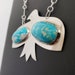 Large Turquoise Thunderbird Pendant Necklace / Native American - Etsy