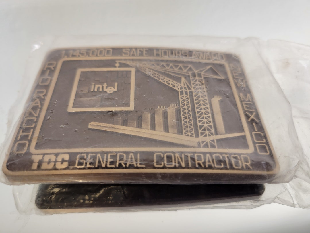 Intel Rio Rancho Safe Hours Award Belt Buckle / Construction Worker ...