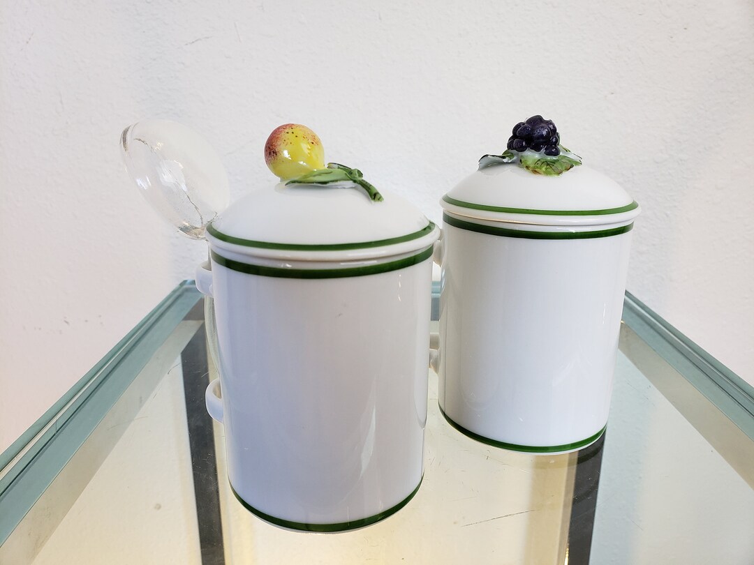 Mid Century Italian Jam Jars With Scoop / Set of 2 A1 Galleria Italy ...