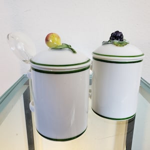 Mid Century Italian Jam Jars With Scoop / Set of 2 A1 Galleria Italy ...