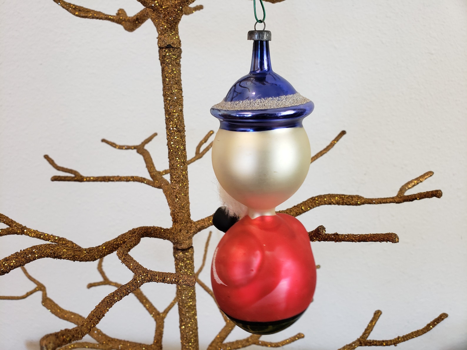 1940's Santa Claus Sailor Ornament / Mercury Glass Ornaments / Naval ...