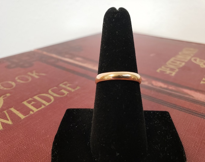 1/30 14K Gold Ring RGP Rolled Gold Plate / Size 7 1/4 Gold Wedding Band ...