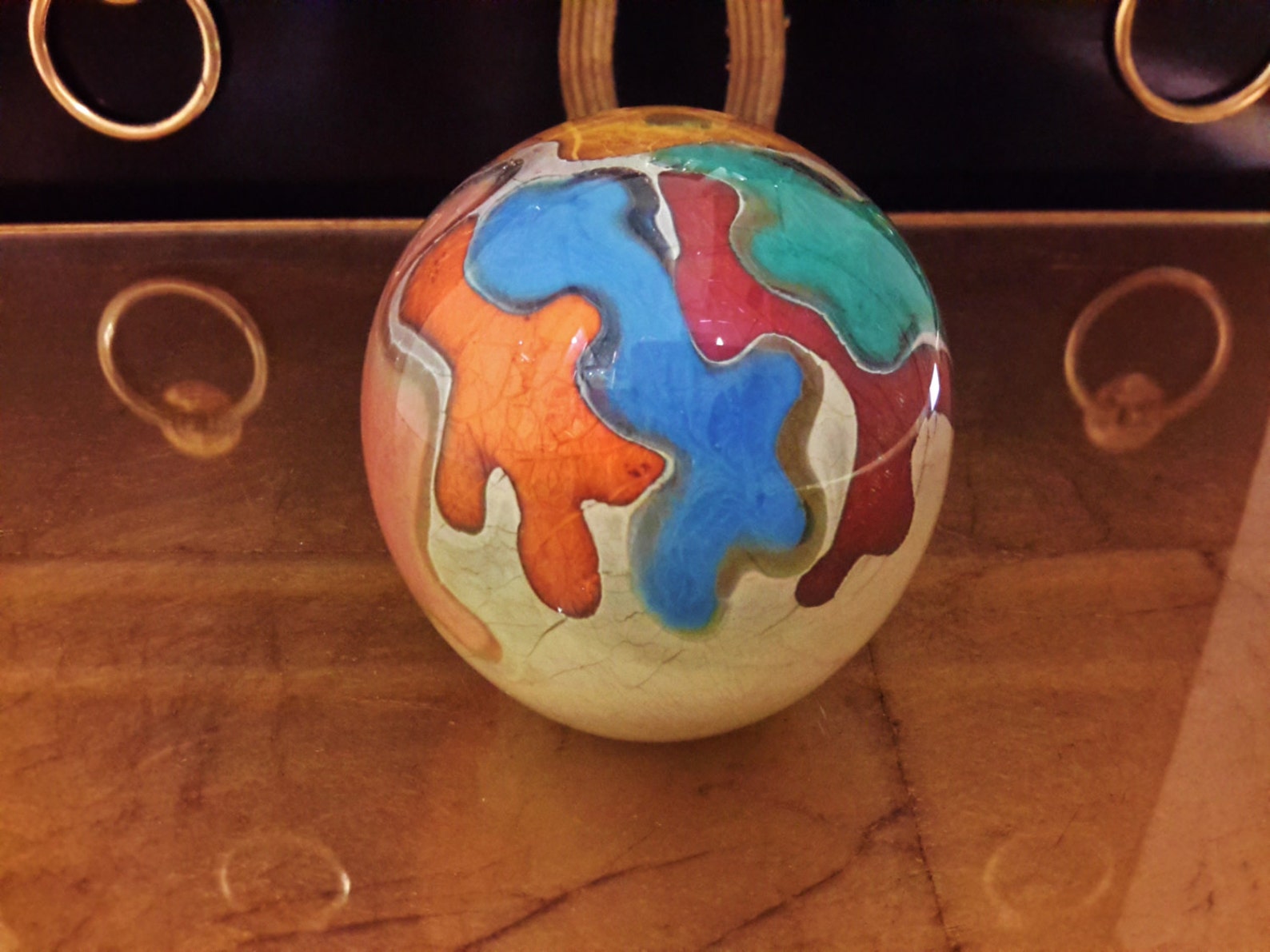 1985 Douglas Becker Paperweight Art Glass / Geometric Amoeba / | Etsy