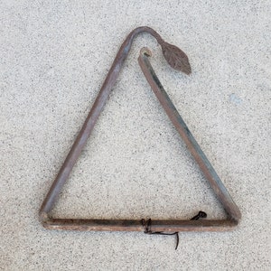 Forged Iron Triangle Dinner Bell / Large Supper Bell / Triangular Bell ...