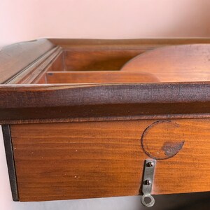 MCM Wood Shadow Box Mirror Mid Century Modern 27 1/2 X 33 1/2 Hanging ...