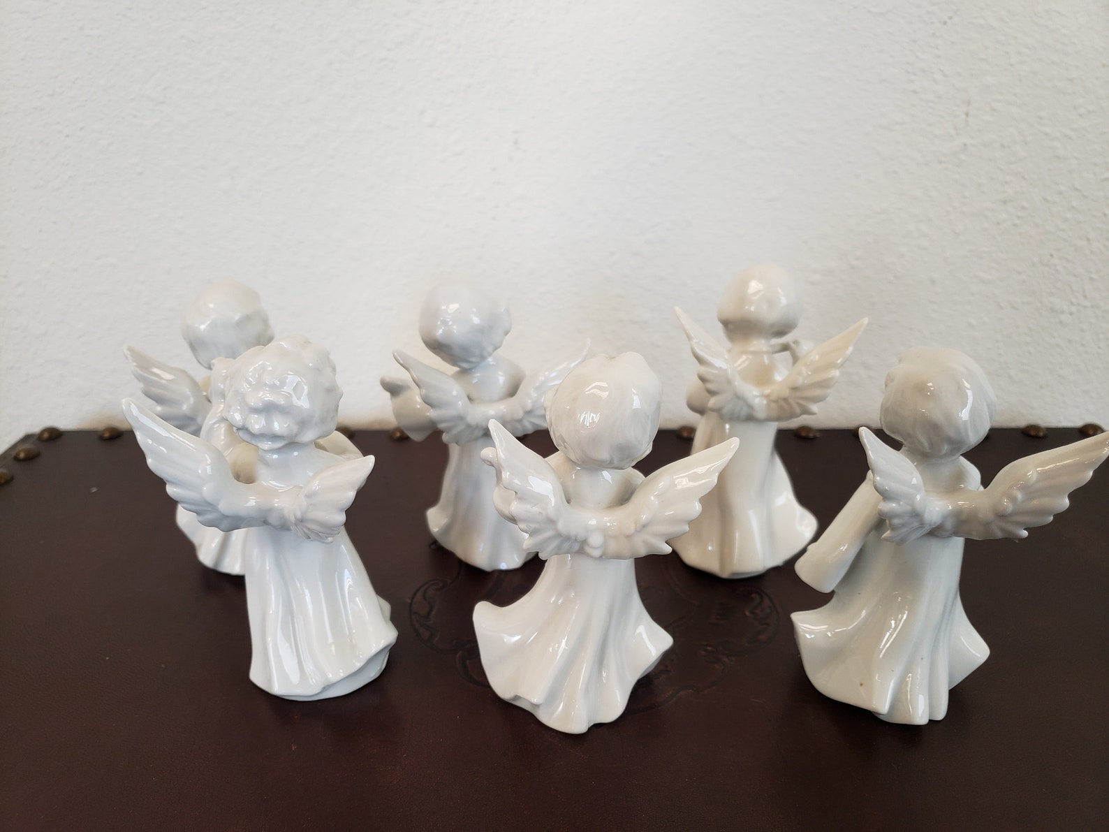 Porcelain Choir Angels Playing Instruments / Set Of 6 German | Etsy