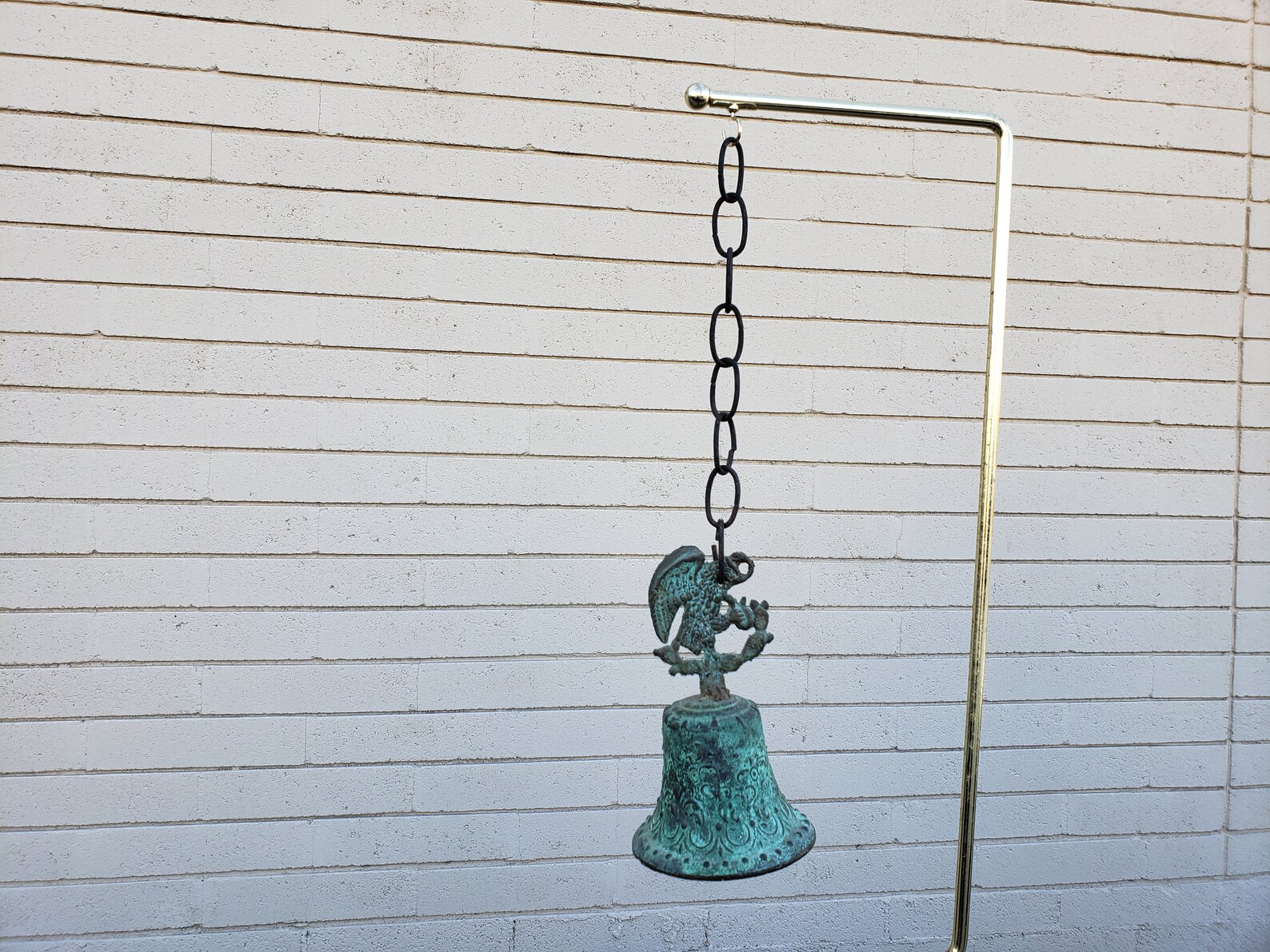 Cast Bronze Hawk & Snake Wind Bell / Vintage Bronze Wind Chime / Soleri ...