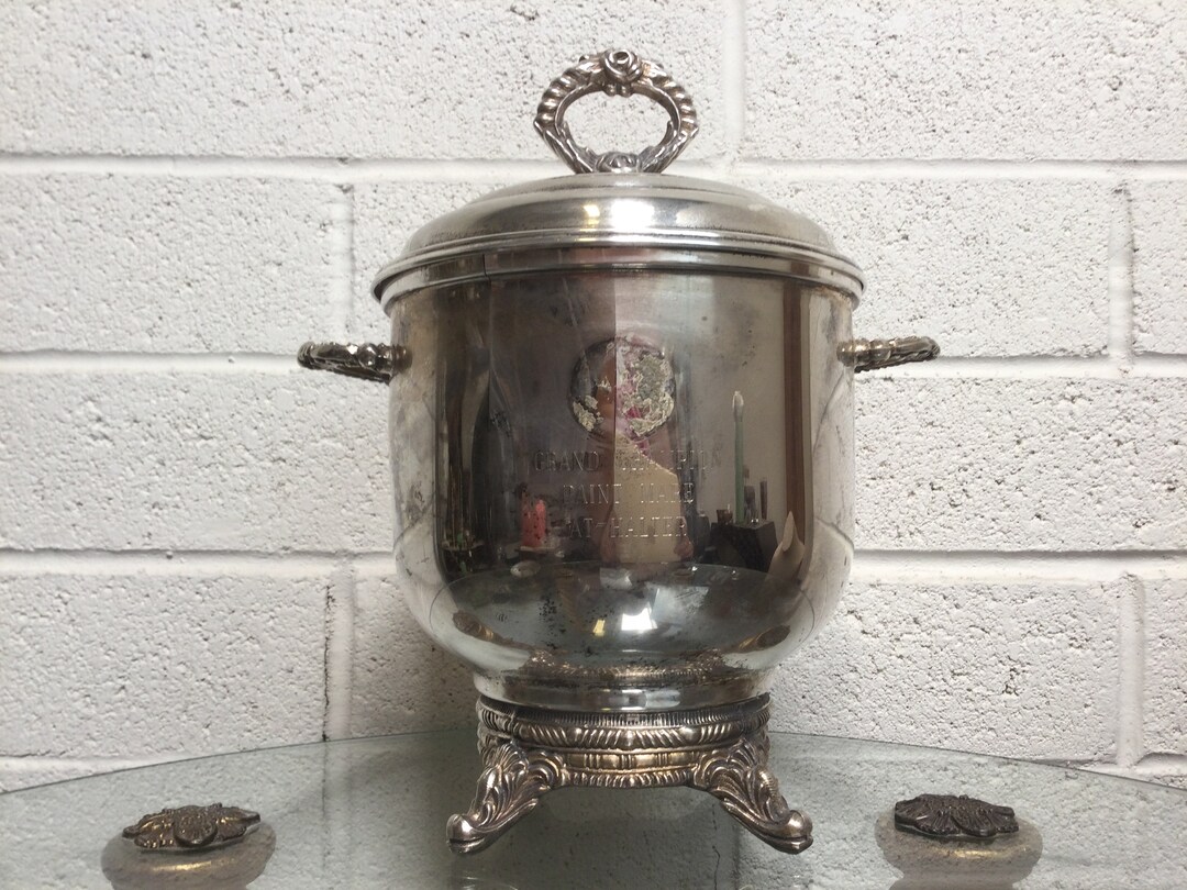 Trophy Ice Bucket Grand Champion Paint Mare footed Silver - Etsy
