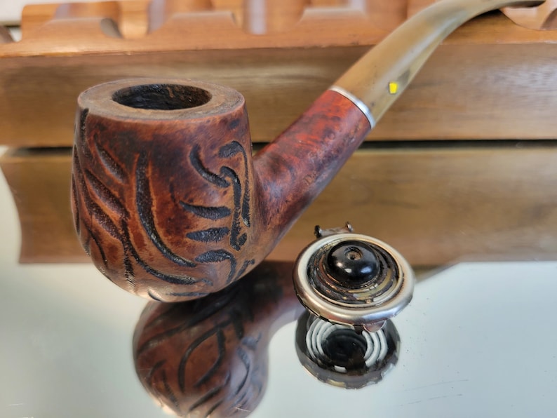 Dr Grabow Savoy Bent Tobacco Smoking Pipe / Wind Cap Pipe / Rusticated ...