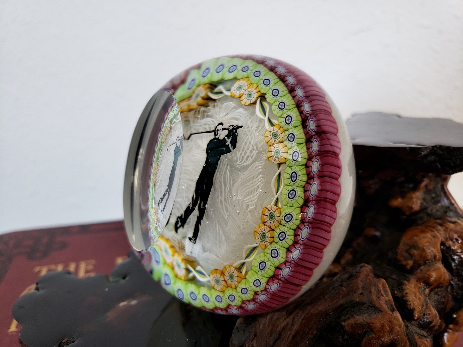 Perthshire Glass Paperweight Golfer Golfing / Scottish Art - Etsy