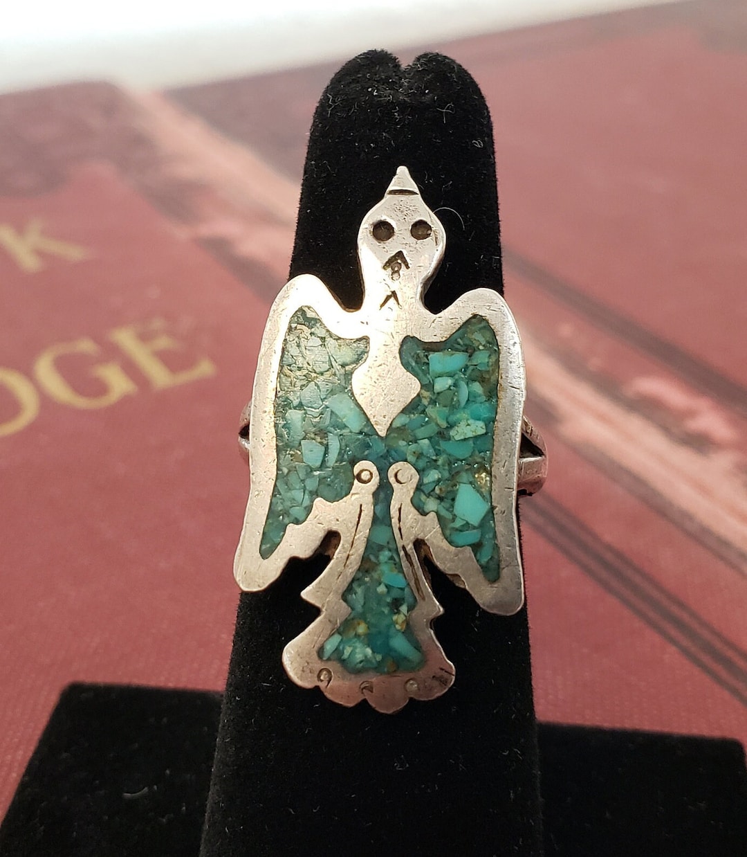 Turquoise Peyote Bird Ring / Handcrafted Native American Jewelry ...