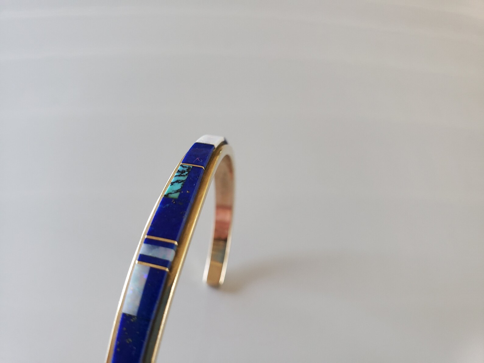 Wilbur Musket 14K Gold Gemstone Cuff Bracelet / Navajo Gold | Etsy