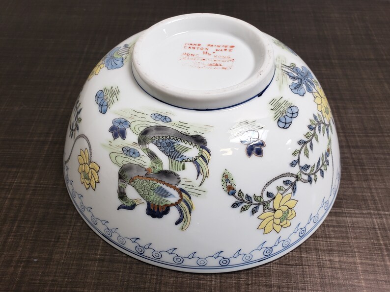 Canton Ware Hong Kong Bowl / Hand Painted Porcelain Bowl / | Etsy