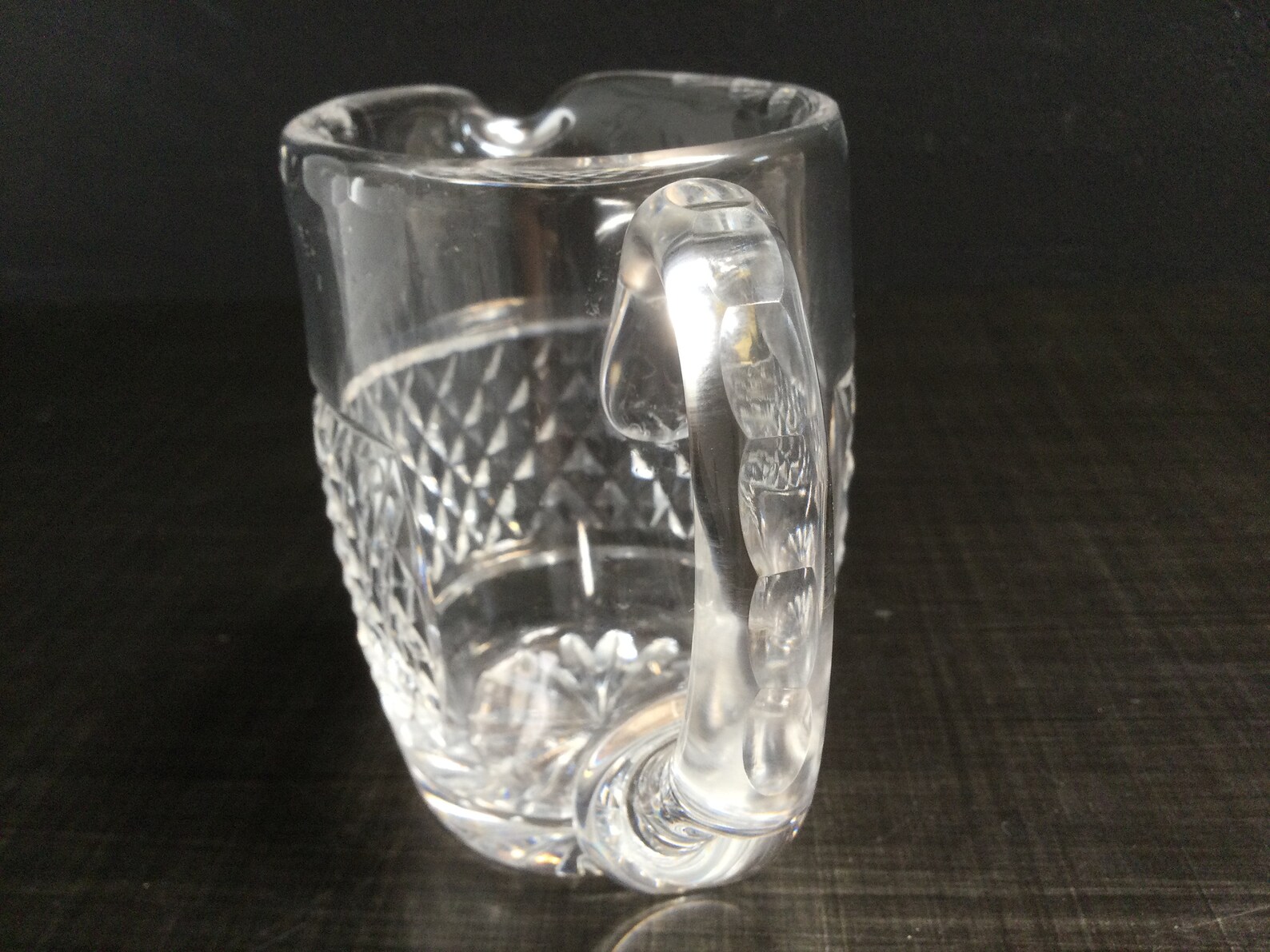 Waterford Crystal Creamer Pitcher Cut Crystal Diamond Pattern 6oz Irish ...