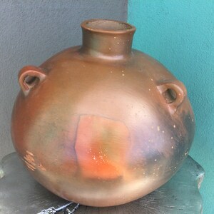 Native American Pit Fired Pottery Water Vessel ~ Hand Crafted Large ...