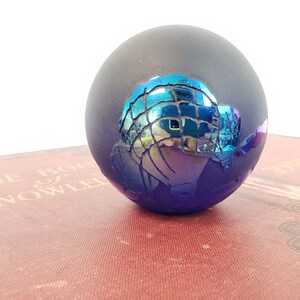 Hot Air Balloon Paperweight / Black Matte Glass Paperweight ...