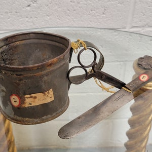Antique Tin Knife Scissors Shaving Relics Civil War Era Relics Shear ...