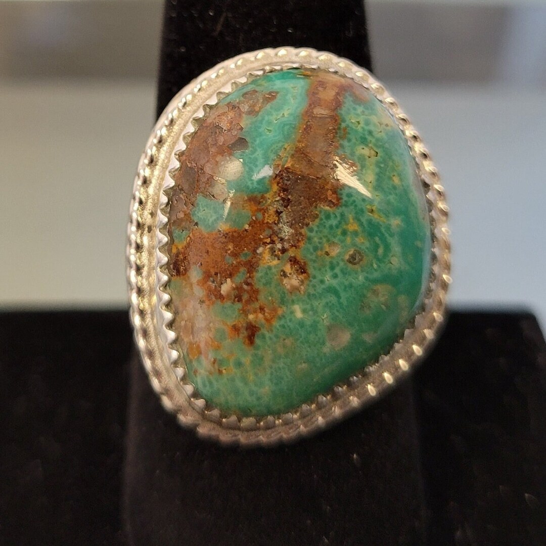 Turquoise & Sterling Silver Ring / Native American Turquoise Jewelry ...