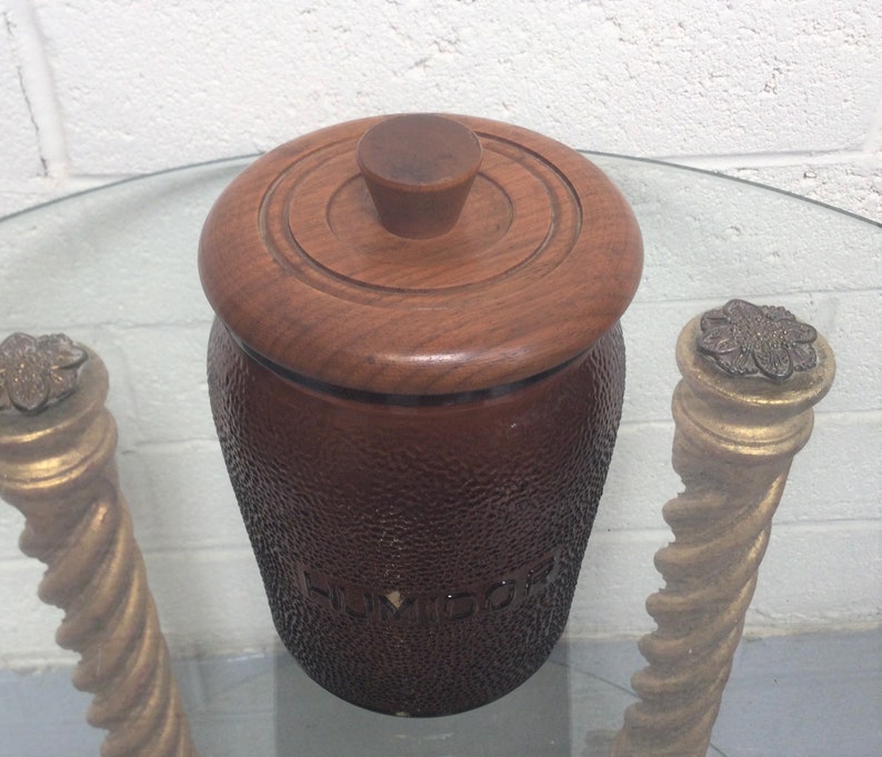 Dun-rite Glass Humidor Amber Glass Humidor Tobacconist - Etsy