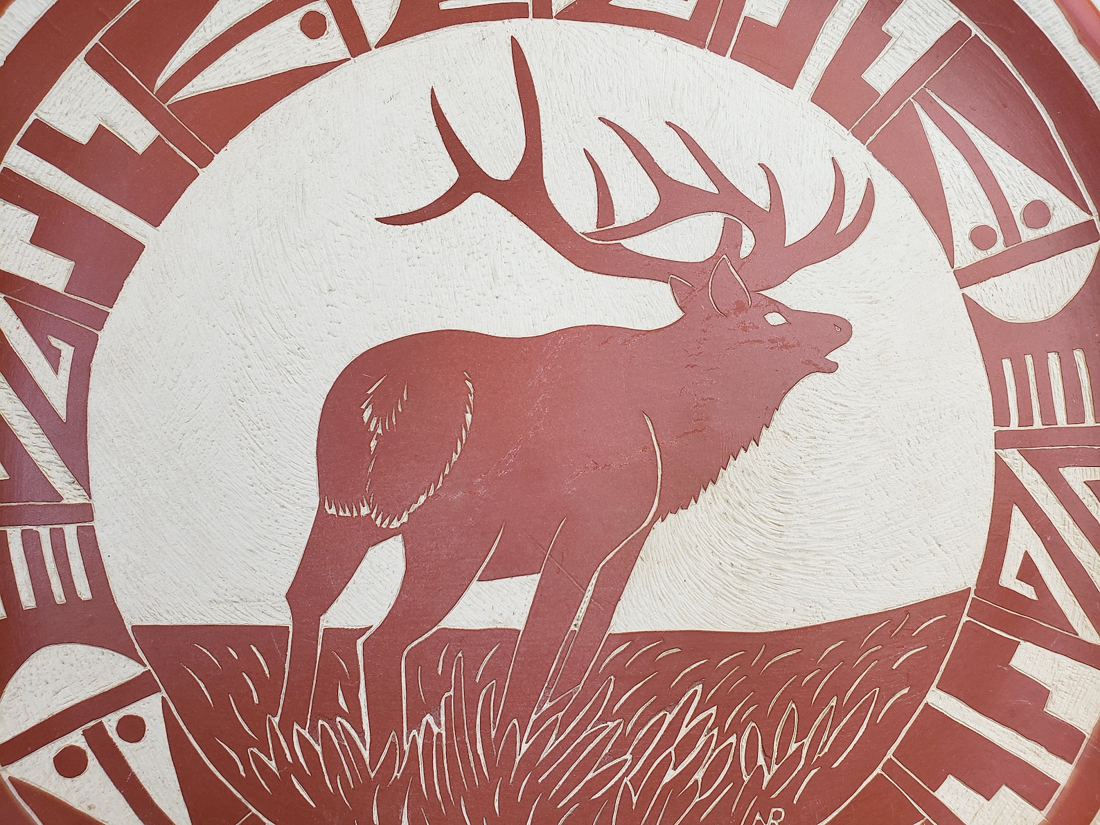 Native American Art Pottery Elk 15 / Nature Motif - Etsy