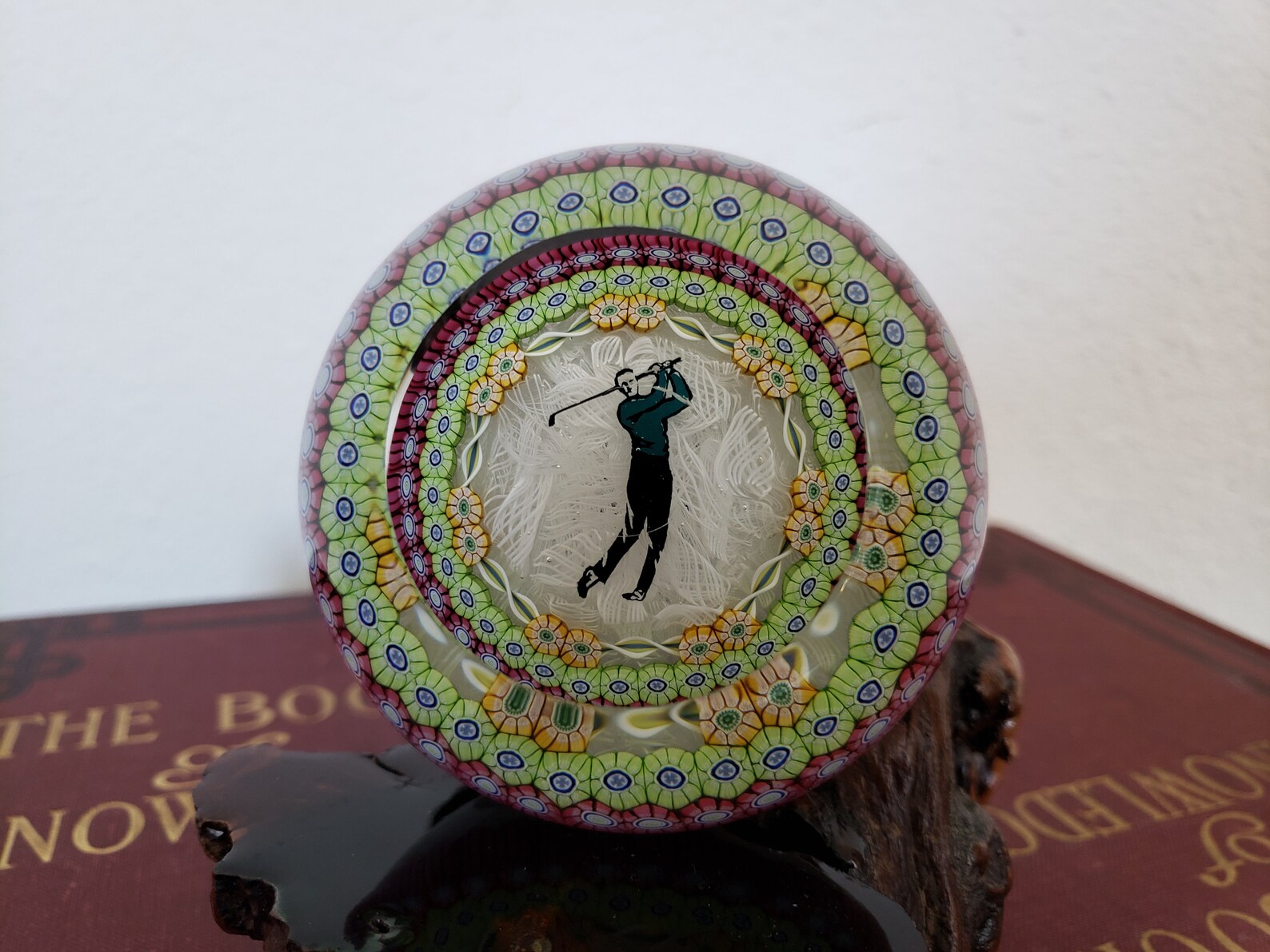 Perthshire Glass Paperweight Golfer Golfing / Scottish Art - Etsy