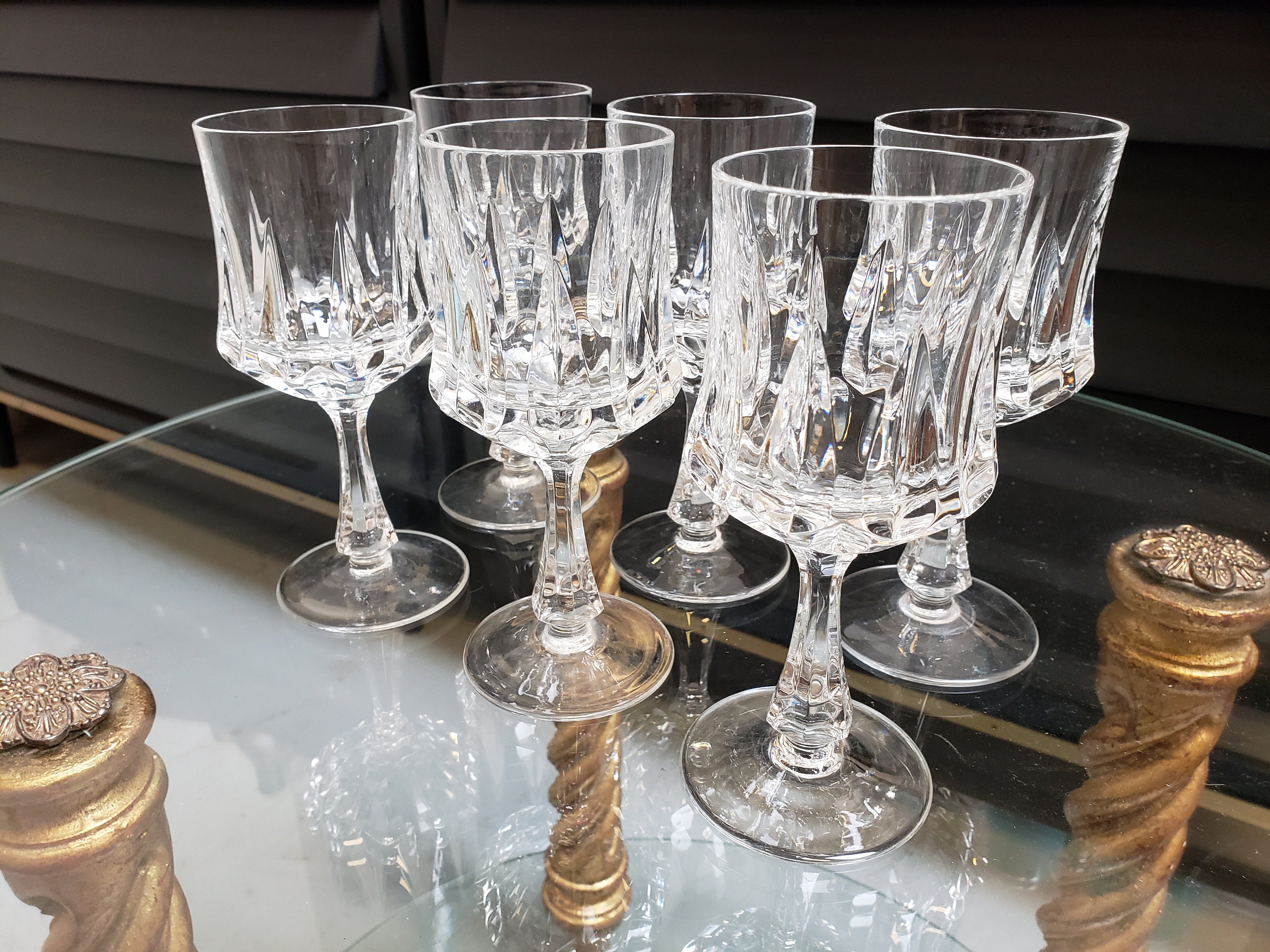 Natchmann Bleikristall Lady White Wine Glasses Set of 6 / | Etsy