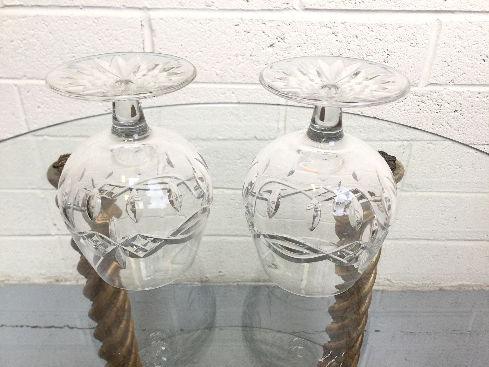 Waterford Crystal Dolmen Brandy Glasses Pair 2 Waterford Etsy
