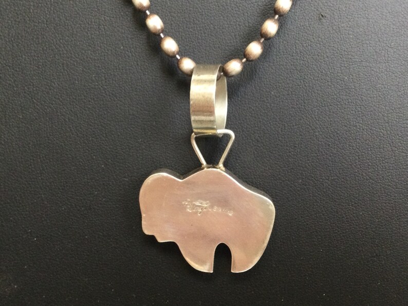 Richard Singer Bison Pendant Necklace 14K Gold Overlay - Etsy