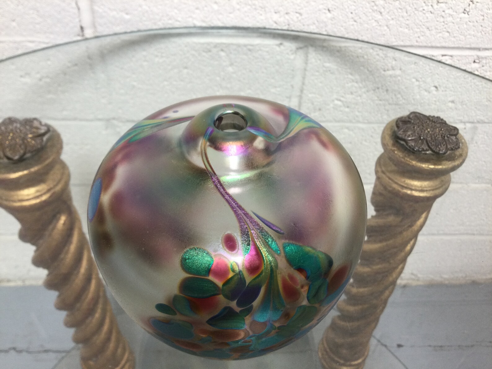 Brian Maytum Art Glass Oil Spot Lamp Vintage Oil Spot Lamp - Etsy