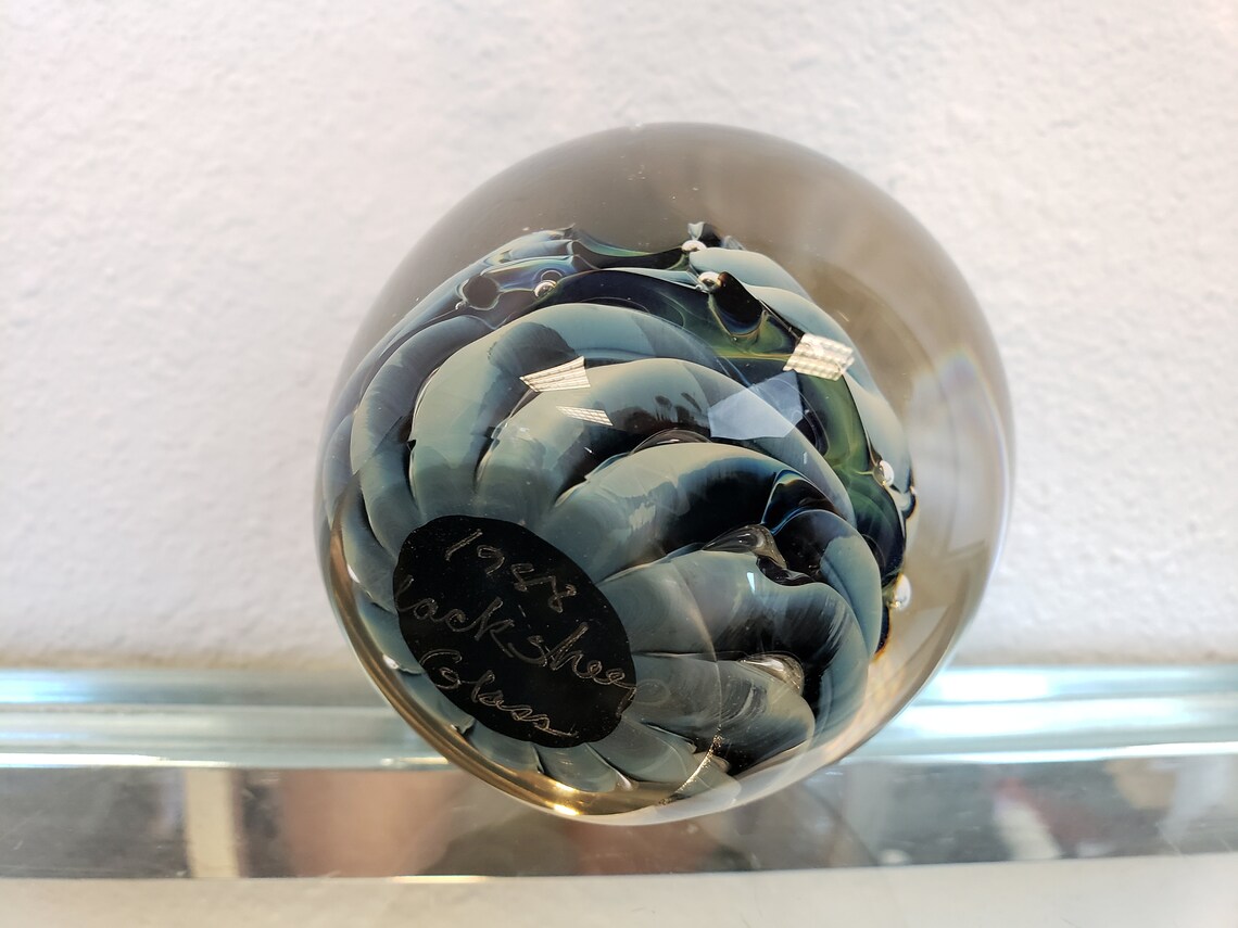 Black Sheep Blown Glass Paperweight / Black Sheep Studios 1988 | Etsy