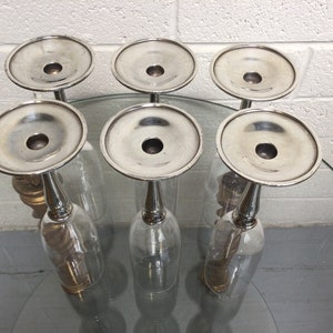 Match Pewter Italian Champagne Glasses ~ Glass & Pewter Barware ...