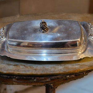 Butter Dish Baroque by Wallace 206 ~ Silverplate Fancy Vintage ...