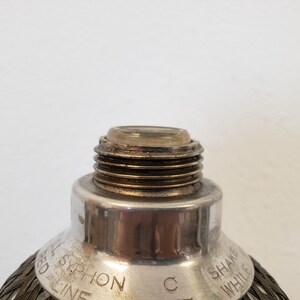 Antique Sparkletts Siphon Bottle / Wire Mesh Soda Siphon Bottle / Art ...