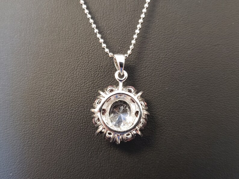 PJM Pink & White CZ Pendant Necklace / 925 Sterling Silver - Etsy