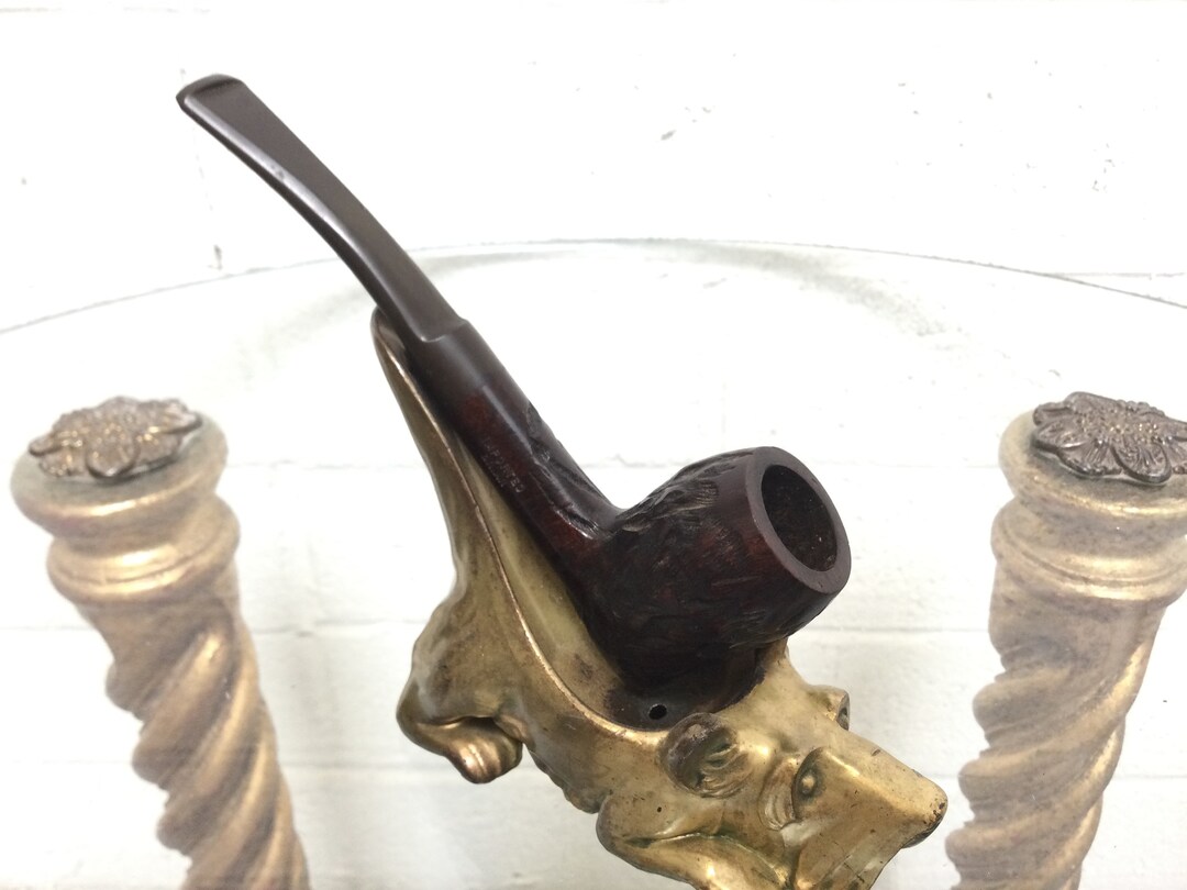 Rusticated Acorn Shape Tobacco Pipe Handcrafted Dark Briar Pipe Semi ...