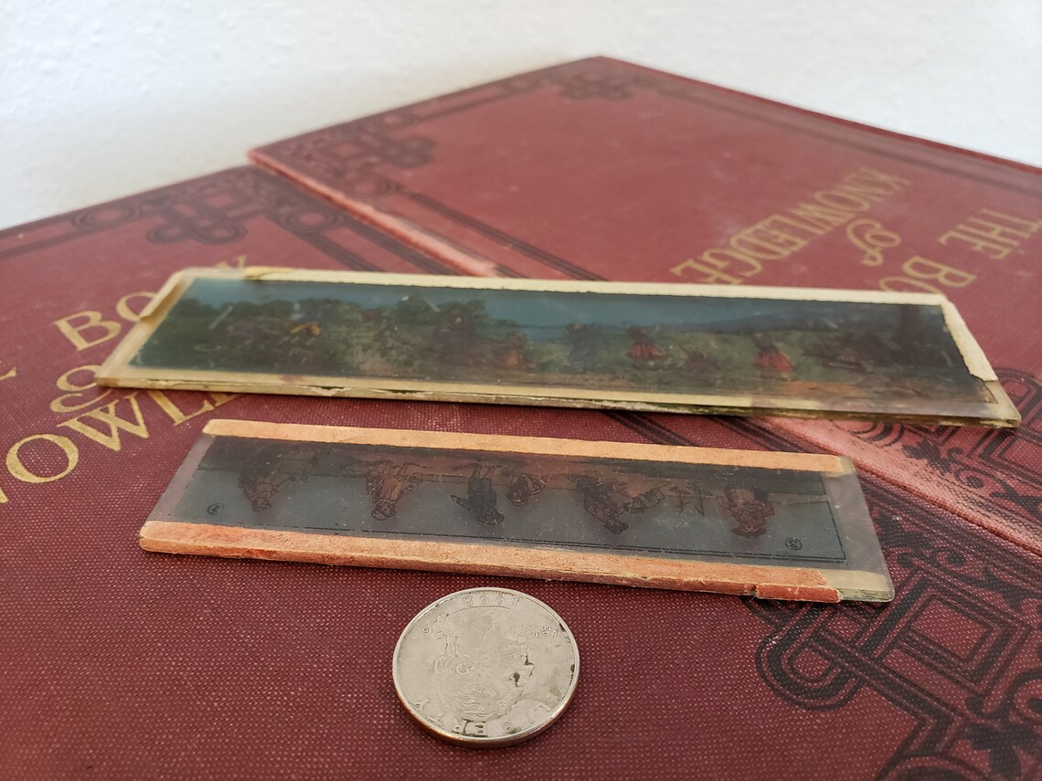 Magic Lantern Glass Picture Slides / Antique Projector Glass - Etsy