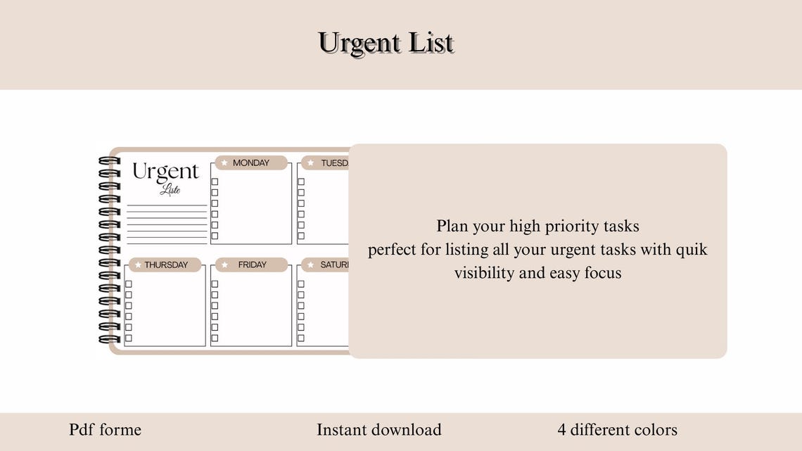2026 Digital Planner, Simple Focus Notebook (PDF) - Etsy