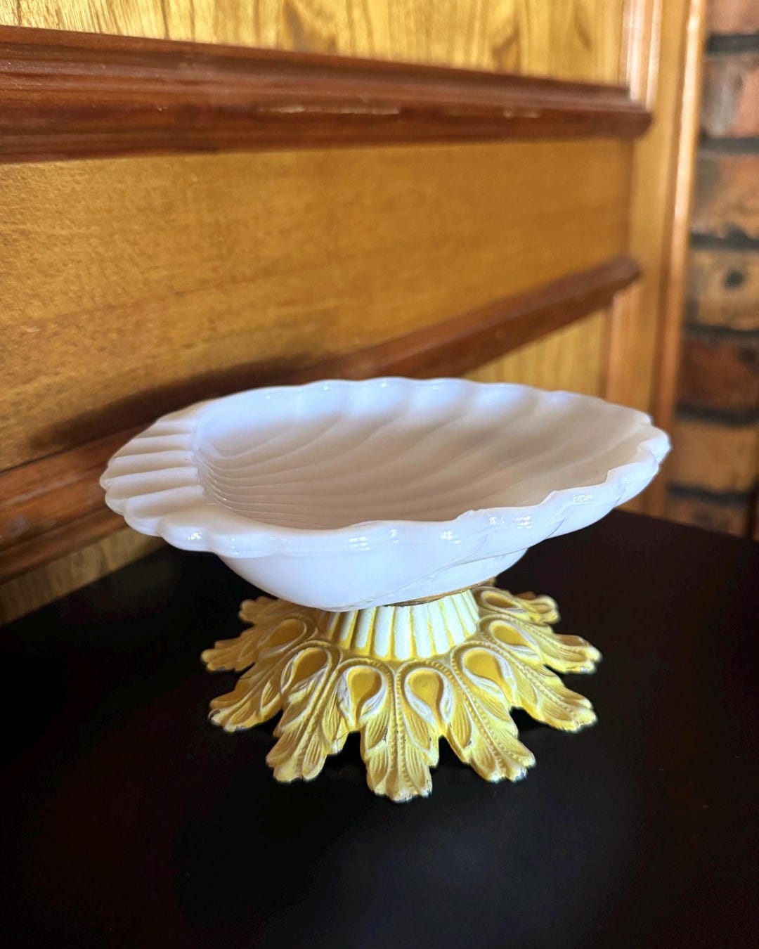 Vintage Milk Glass Shell Soap Dish | Mid Century Trinket Bowl ...