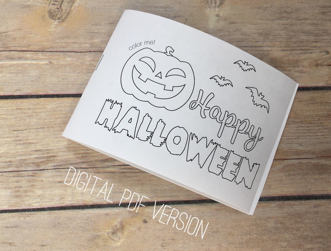 Mini Halloween Coloring Book Printable
