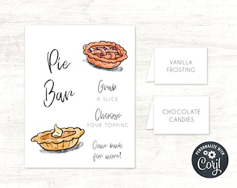 Printable Pie Bar - Etsy