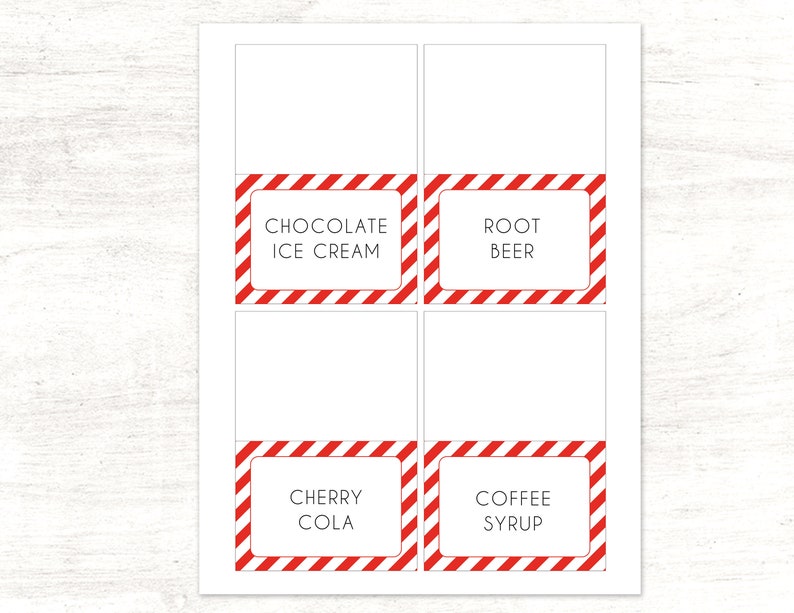 Ice Cream Float Bar Editable Sign and Tag Printable // Bridal Shower ...